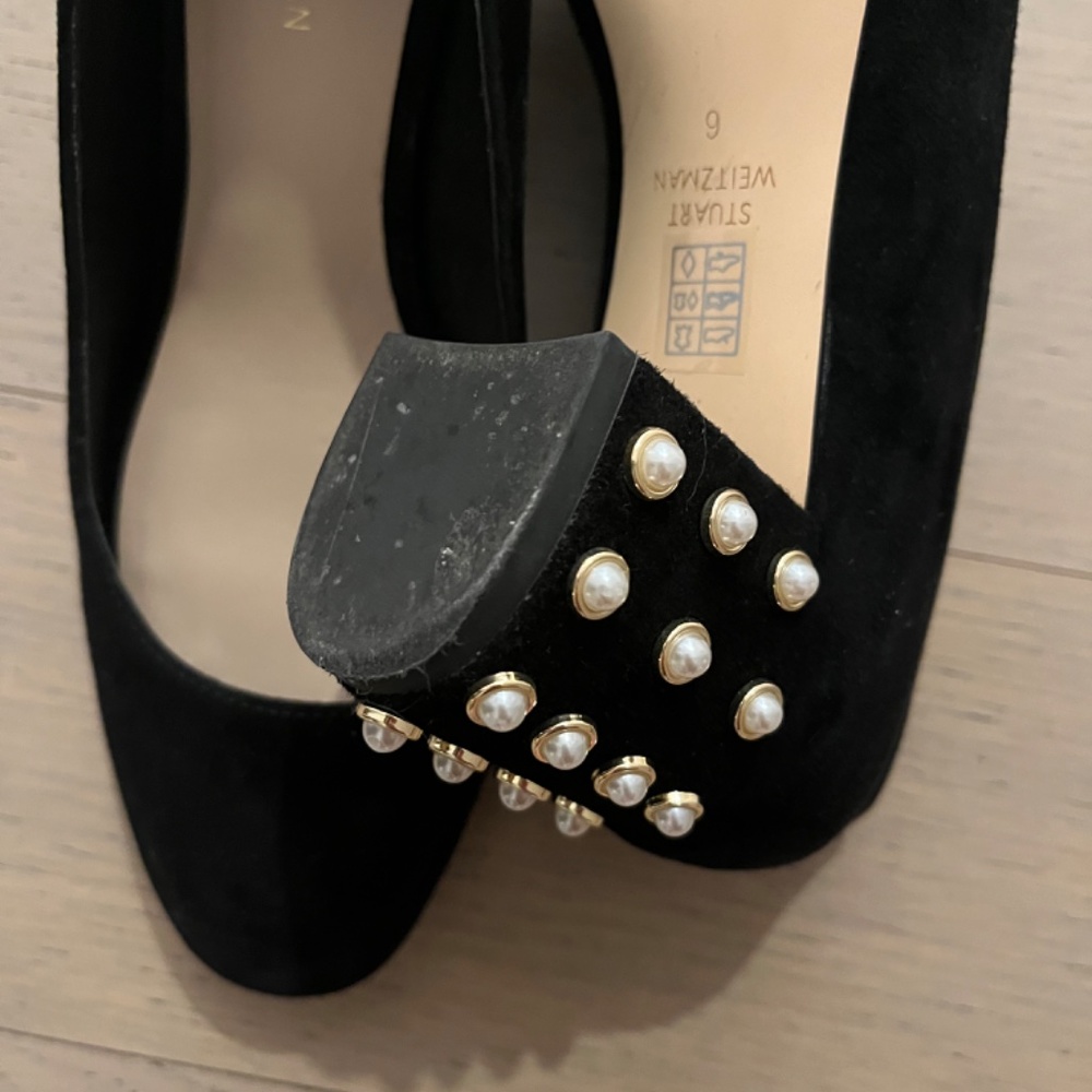 Stuart Weitzman All Pearls Block 60 Pump - Gem